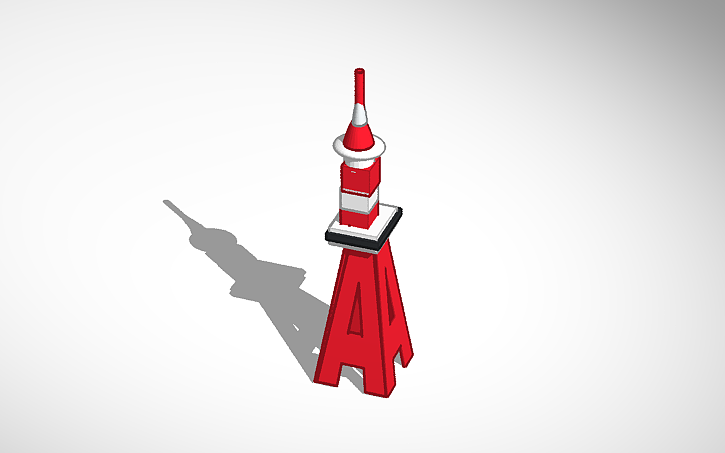 3D design Tokyo tower - Tinkercad