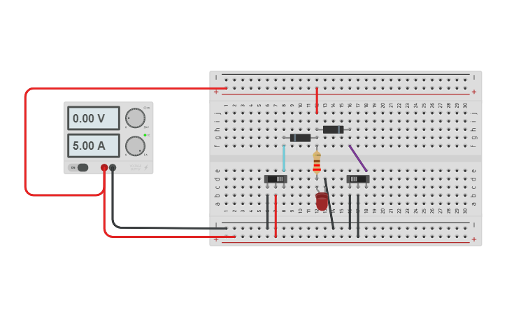 Circuit design Working Diode And Gate | Tinkercad
