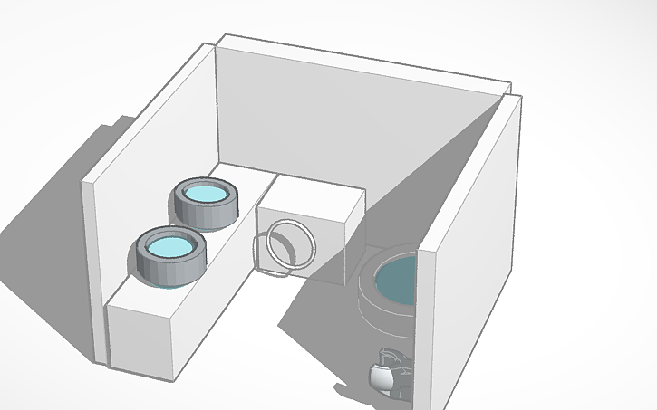 3D design techniek badkamer - Tinkercad