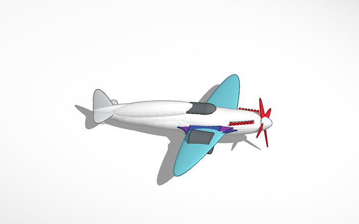 3D design Spitfire Air Plane | Tinkercad
