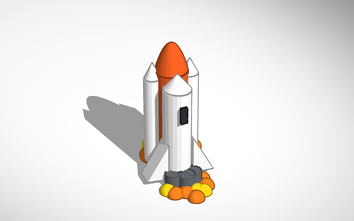 3D design Rocket ship - Tinkercad