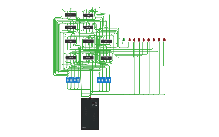 Circuit Design 8 Bit Adder Tinkercad