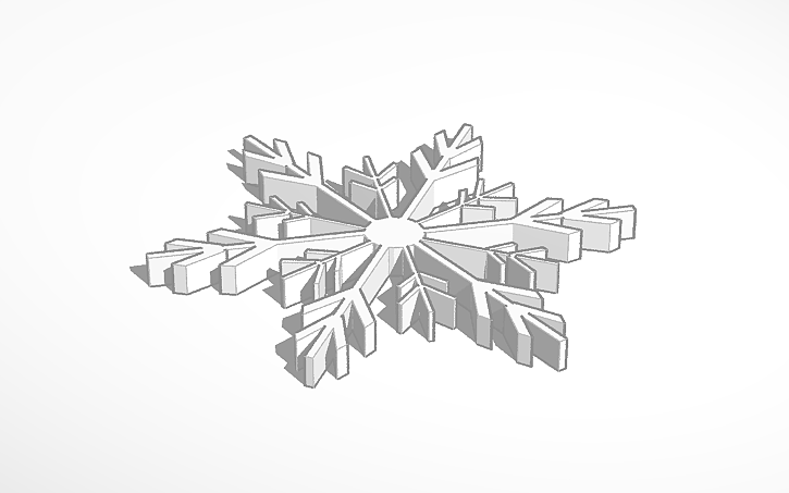 3D design SnowFlake - Tinkercad