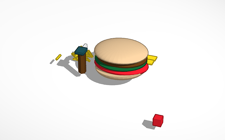 3D design hamburgesa - hamburger - mc menu | Tinkercad
