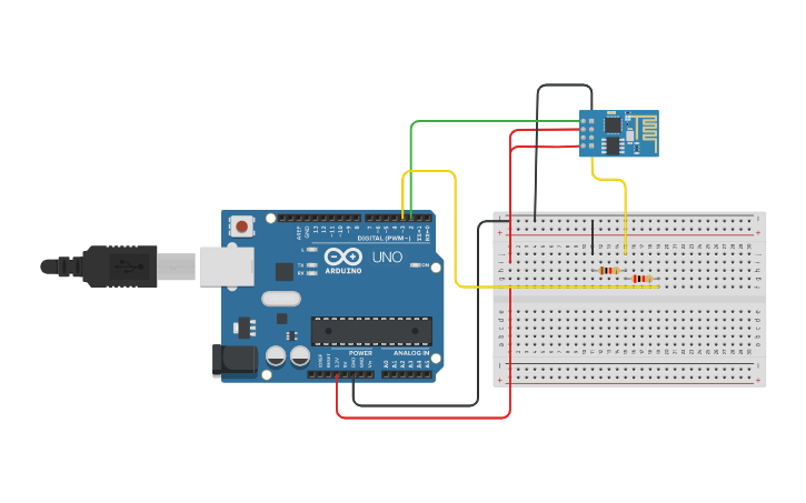 Circuit design Arduino Uno wifi 8266 - Tinkercad