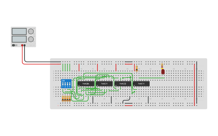 Circuit design Cto Combinacional - Tinkercad