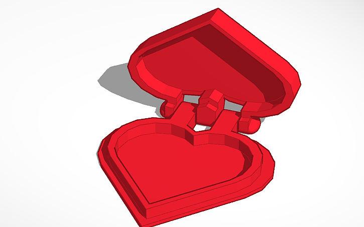 3D design Print in place heart shaped box - Tinkercad
