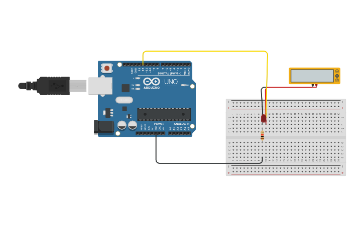 Circuit design prender un led con arduino | Tinkercad