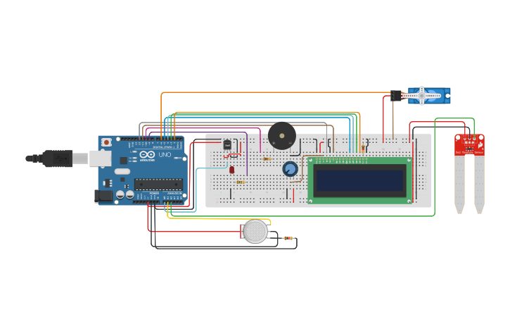 Circuit design Smart Baby Monitoring System - Tinkercad