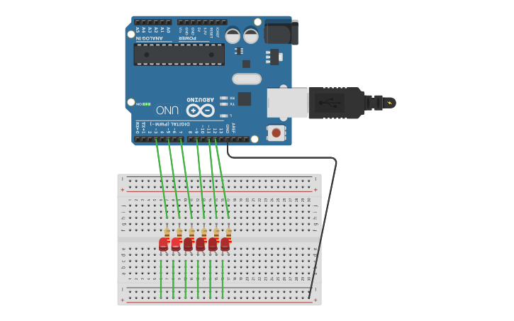 Circuit design Efecto Auto Fantástico - Medrano Giovanni - Tinkercad