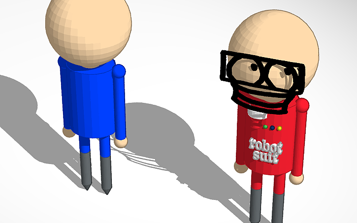 3D design Dave and Decimated Dave - Tinkercad