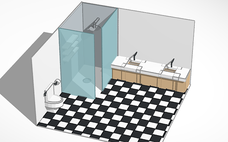3D design Bathroom - Tinkercad