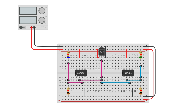 Circuit Design Sistem Indikator Suhu Dengan Sensor Tmp36 Tinkercad