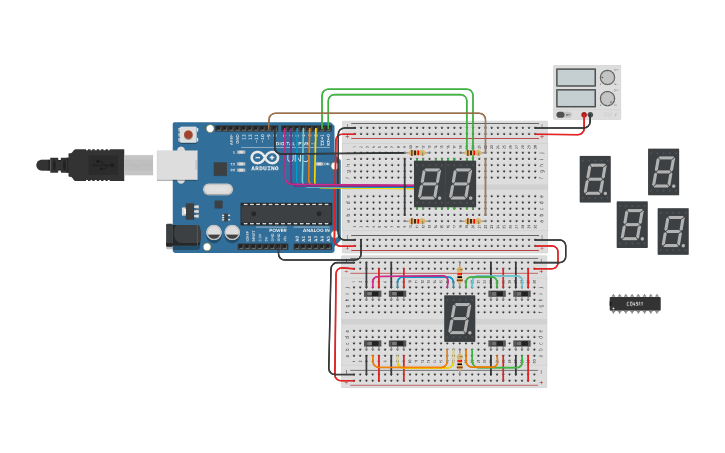 Circuit design 7-segment_uno - Tinkercad