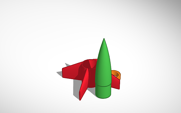 3D design model rocket - Tinkercad