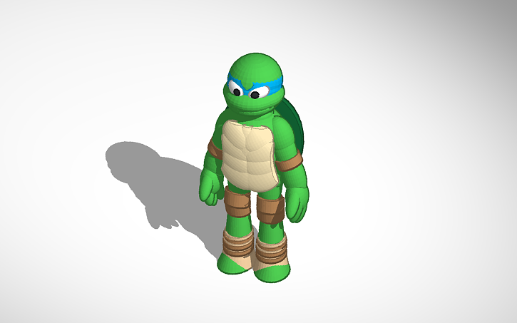 3d Design Copy Of Tmnt Turtle Template Leonardo Tinkercad