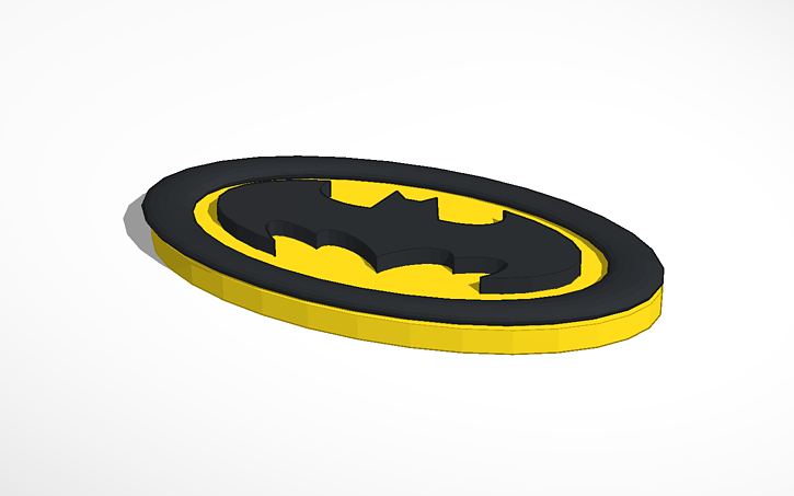 3D design Batman Logo - Tinkercad