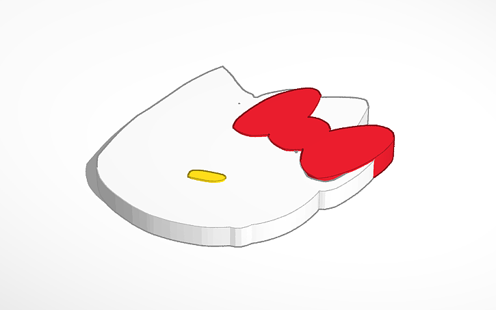 3D design Hello Kitty - Tinkercad