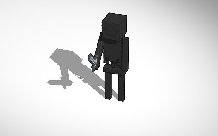 3D design Minecraft Wither skeleton - Tinkercad