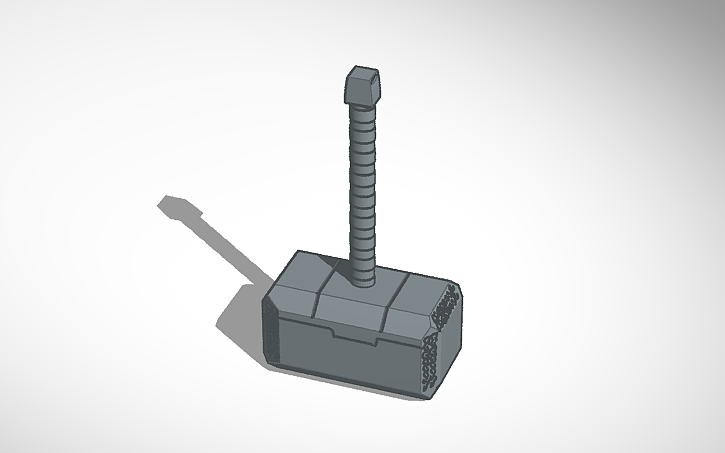3D design Thor hammer | Tinkercad
