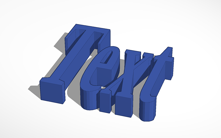 3D design Text!!!!!!!!!! - Tinkercad