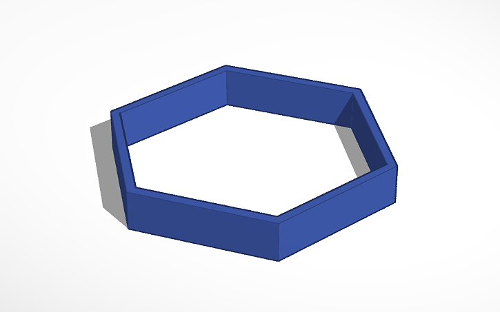 3D design Hexagon Template - Tinkercad