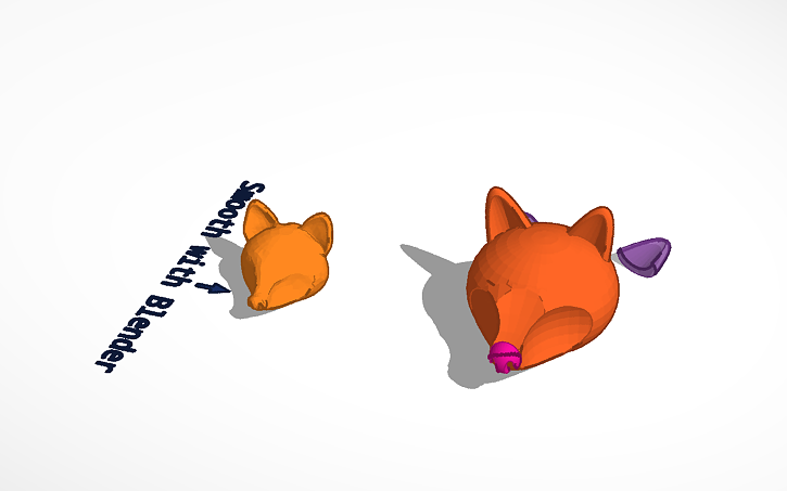 3D design fox_head | Tinkercad