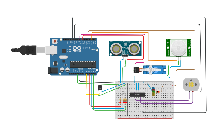 Circuit Design Smart Home Automation Tinkercad