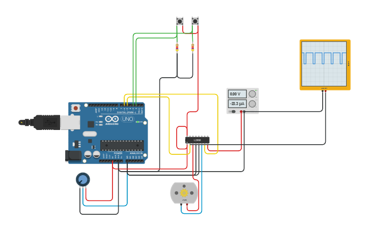 Circuit design PWM | Tinkercad