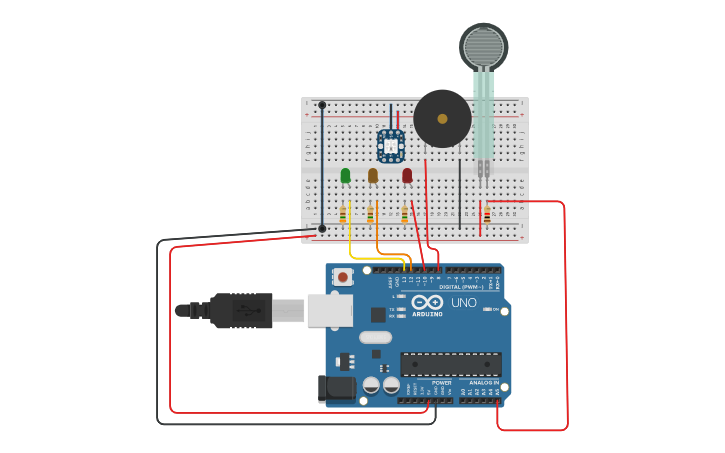 Circuit design Force Sensor - Tinkercad