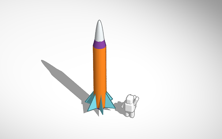 3D design Model Rocket - Tinkercad
