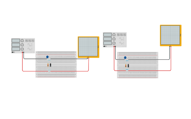 Circuit design Clamper circuit (+ve) and (-ve) - Tinkercad