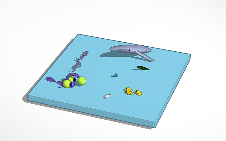 3D design mini ocean | Tinkercad