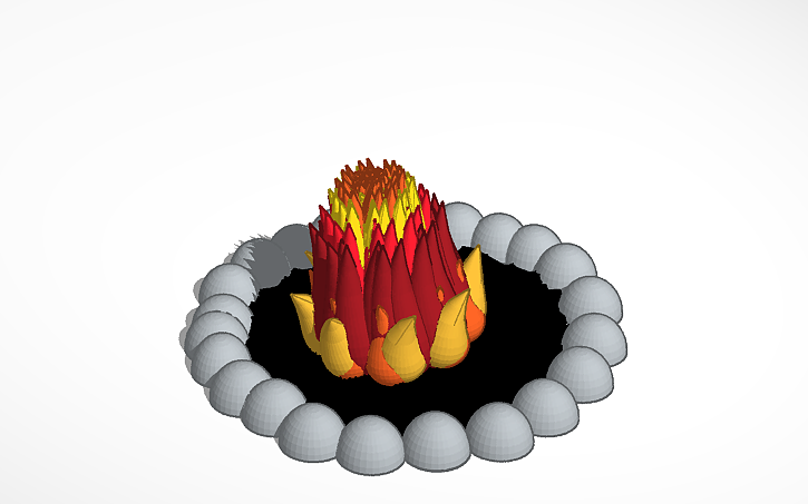 3D design fire - Tinkercad