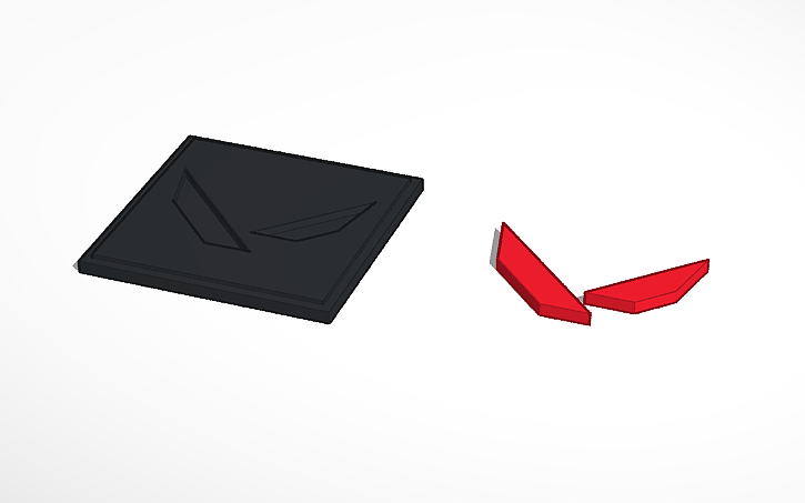 3D design Valorant logo - Tinkercad
