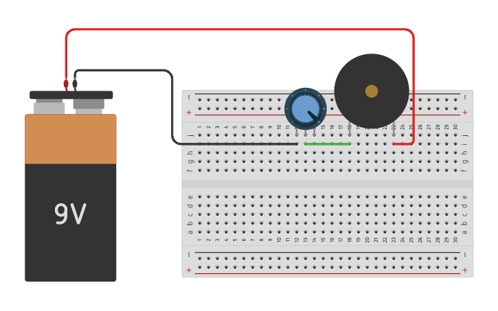 Circuit design Zumbador controlado por un potenciómetro | Tinkercad Circuit design Zumbador controlado por un potenciómetro | Tinkercad