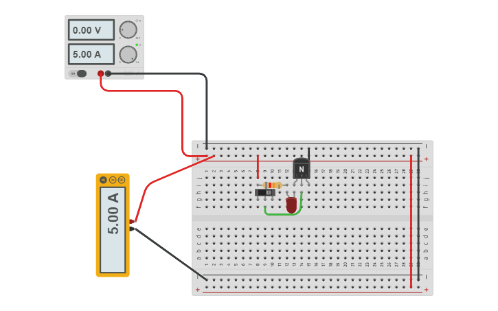 Circuit design Transistor Lab - Tinkercad
