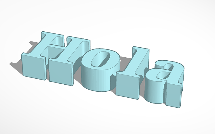 3D design Hola - Tinkercad
