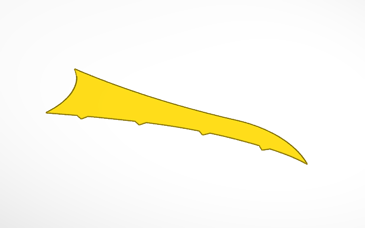 3D design Wing Fin - Tinkercad
