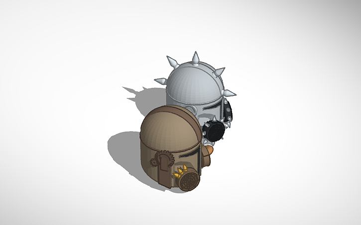 3D design gas mask punk and steampunk mandalorian mask | Tinkercad