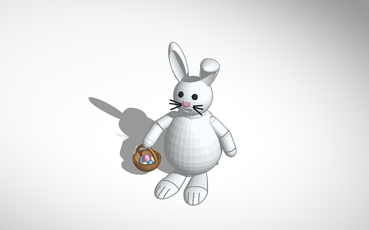 3D design Easter rabbit - Tinkercad