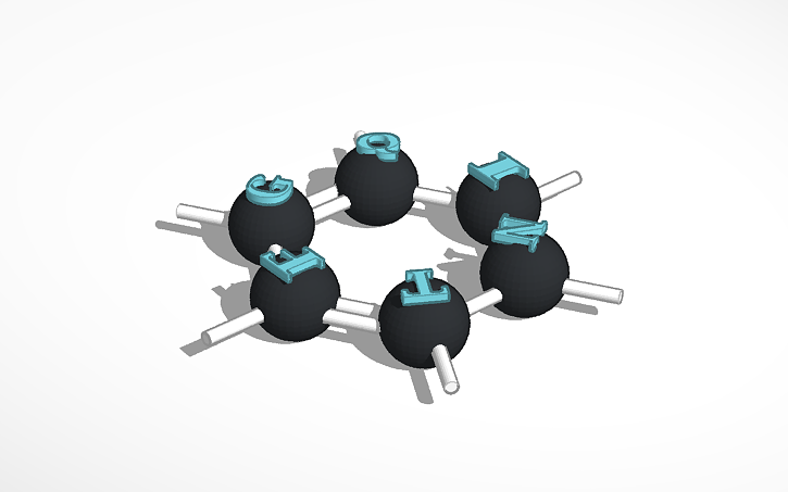 3D design Copy of benzene ring - Tinkercad