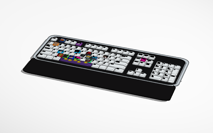 3D design Copy of Community Keyboard - Tinkercad