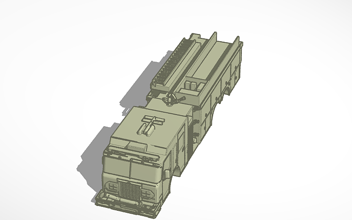 3D design Smeal/Spartan Fire Truck Scan - Tinkercad