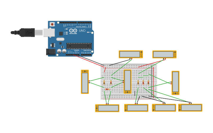 Circuit Design Arduino 5v Series Parallel Resistors Tinkercad