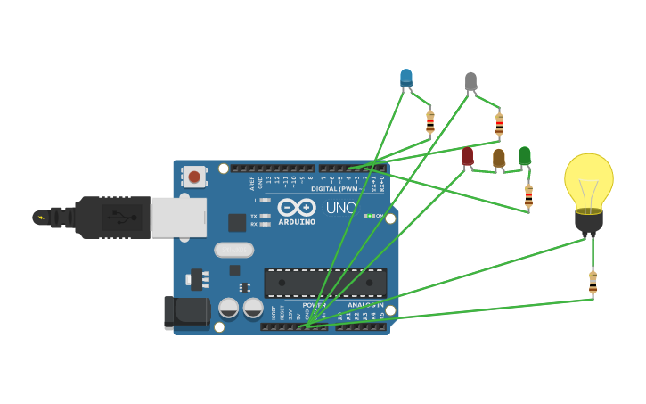 Circuit design glow bulb - Tinkercad