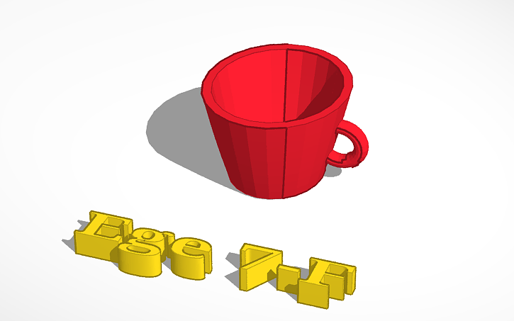 3D design KIRMIZI FİNCAN :) | Tinkercad