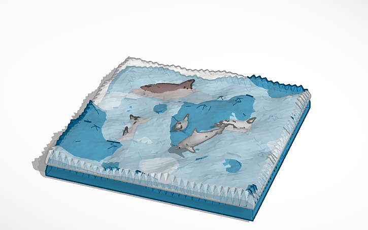 3D design Ecco the dolphin and his pod - Tinkercad