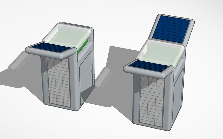 3D design Algal Carbon Capture Installation - Monocoque - Tinkercad