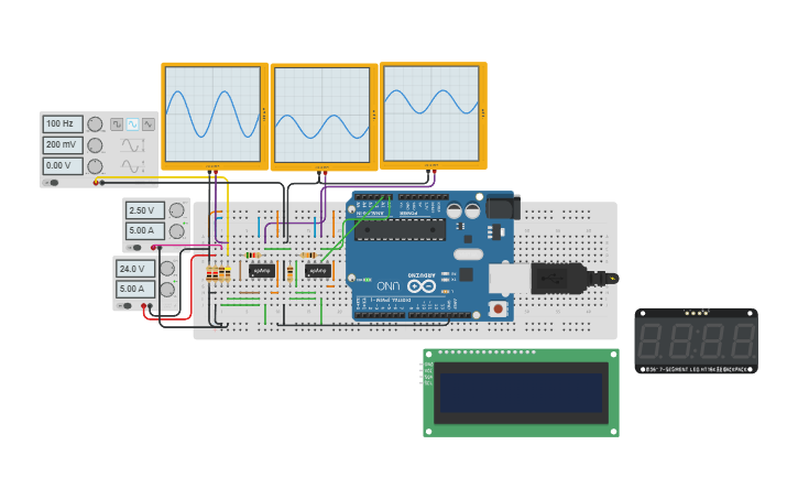 Circuit design Copy of Amp - Tinkercad